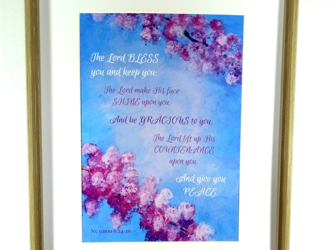 The Lord Bless You and Keep You Numbers 6:24-26 Scripture Wall Art ...
