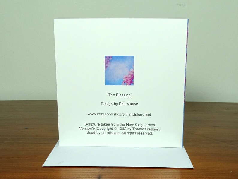 The Blessing Floral Bible Verse Cards, Numbers 6:24-26, Christian ...