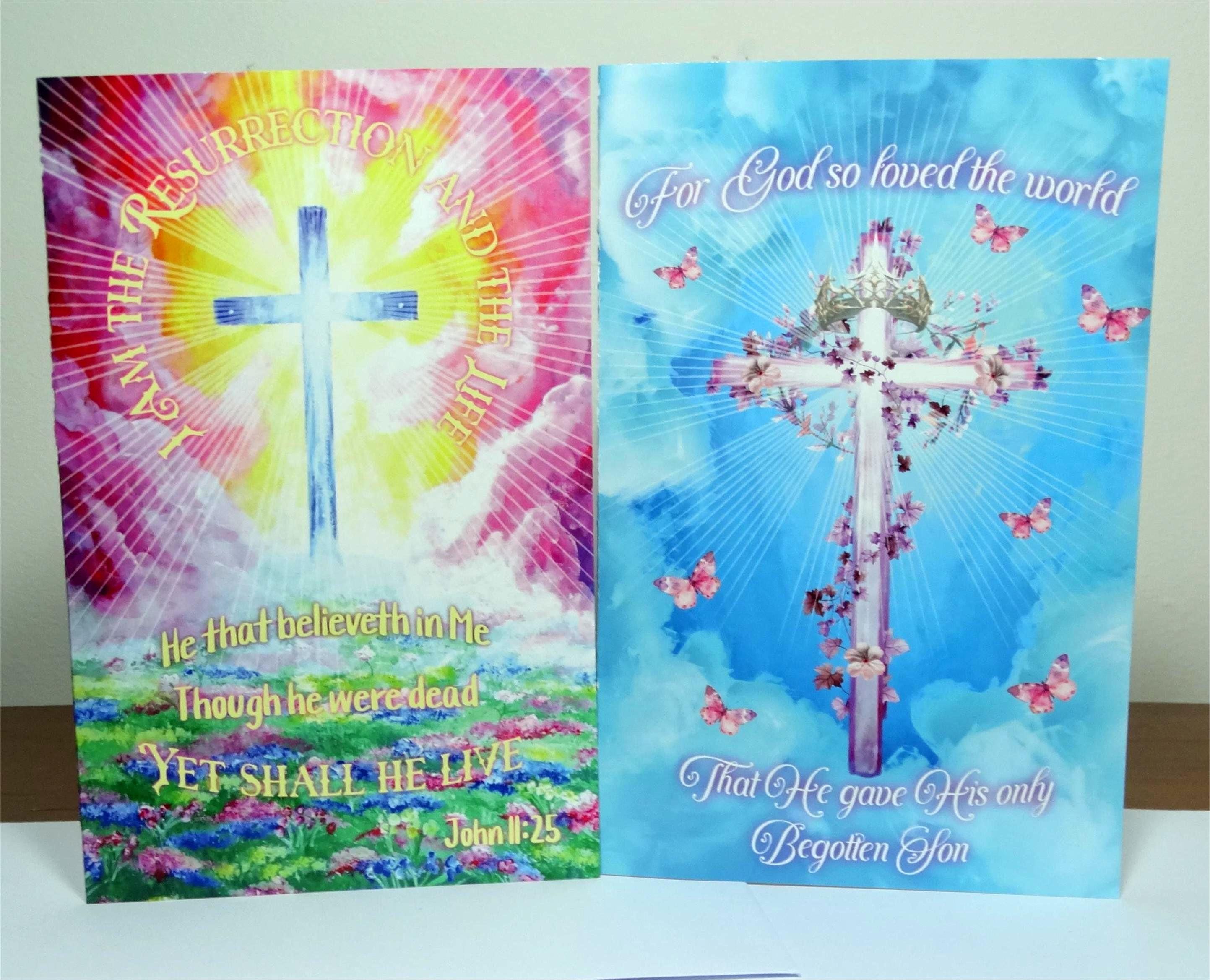 Christian Easter Cards With Bible Verse, Religious Scripture Cards - Etsy