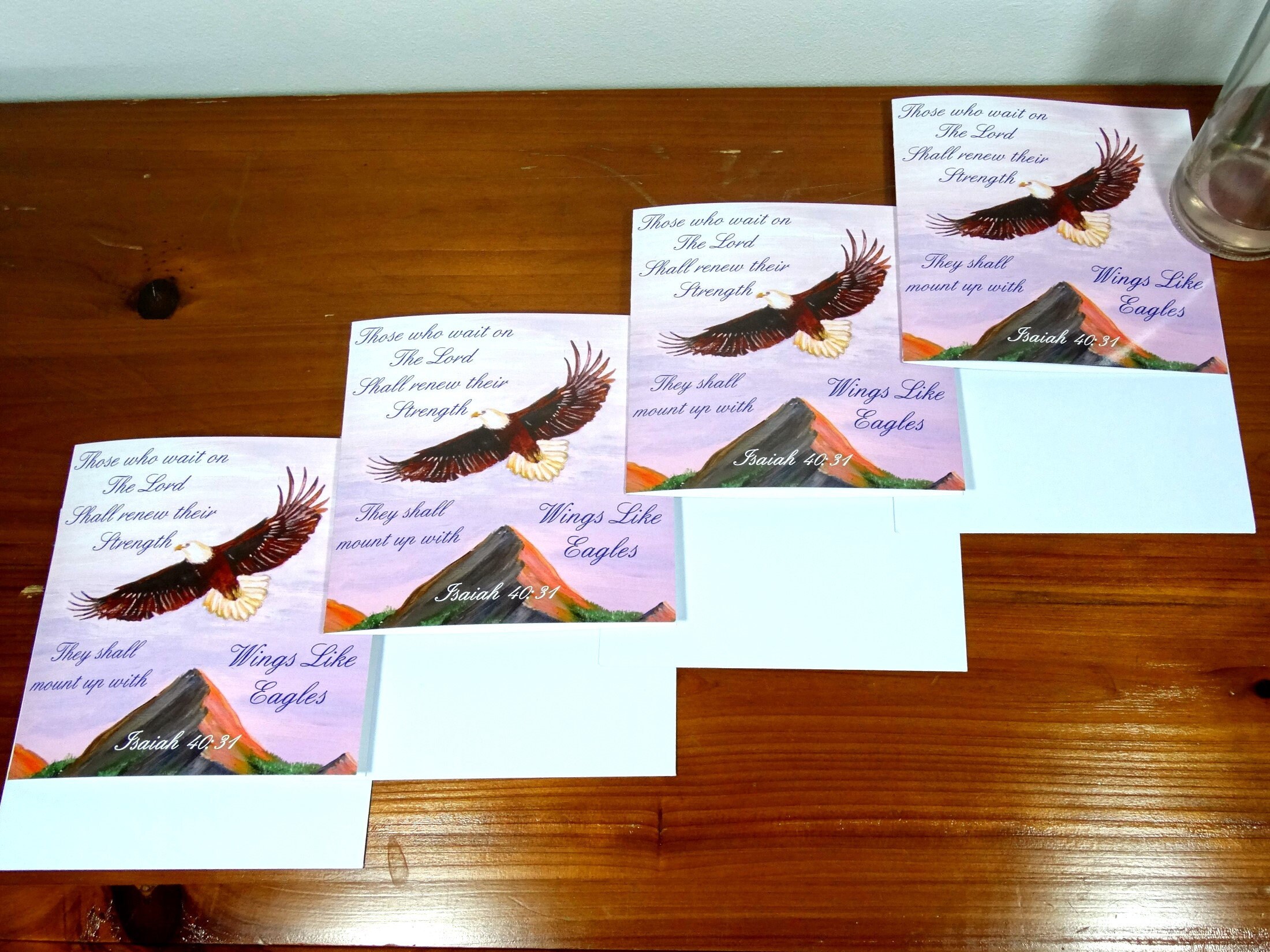 Wings Like Eagles Isaiah 40:31 Set of 4 Bible Verse Scripture - Etsy
