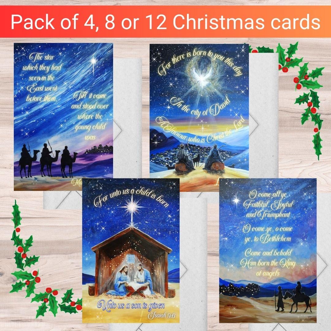 Christian Nativity Christmas Cards Scripture Verse Christmas Cards ...