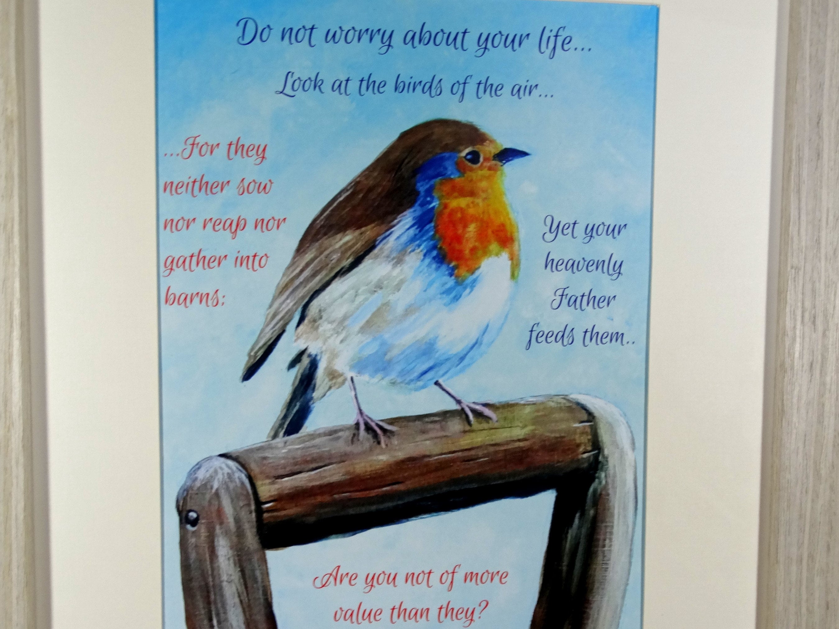 Birds of the Air Bible Verse Wall Art Prints Christian Gift - Etsy