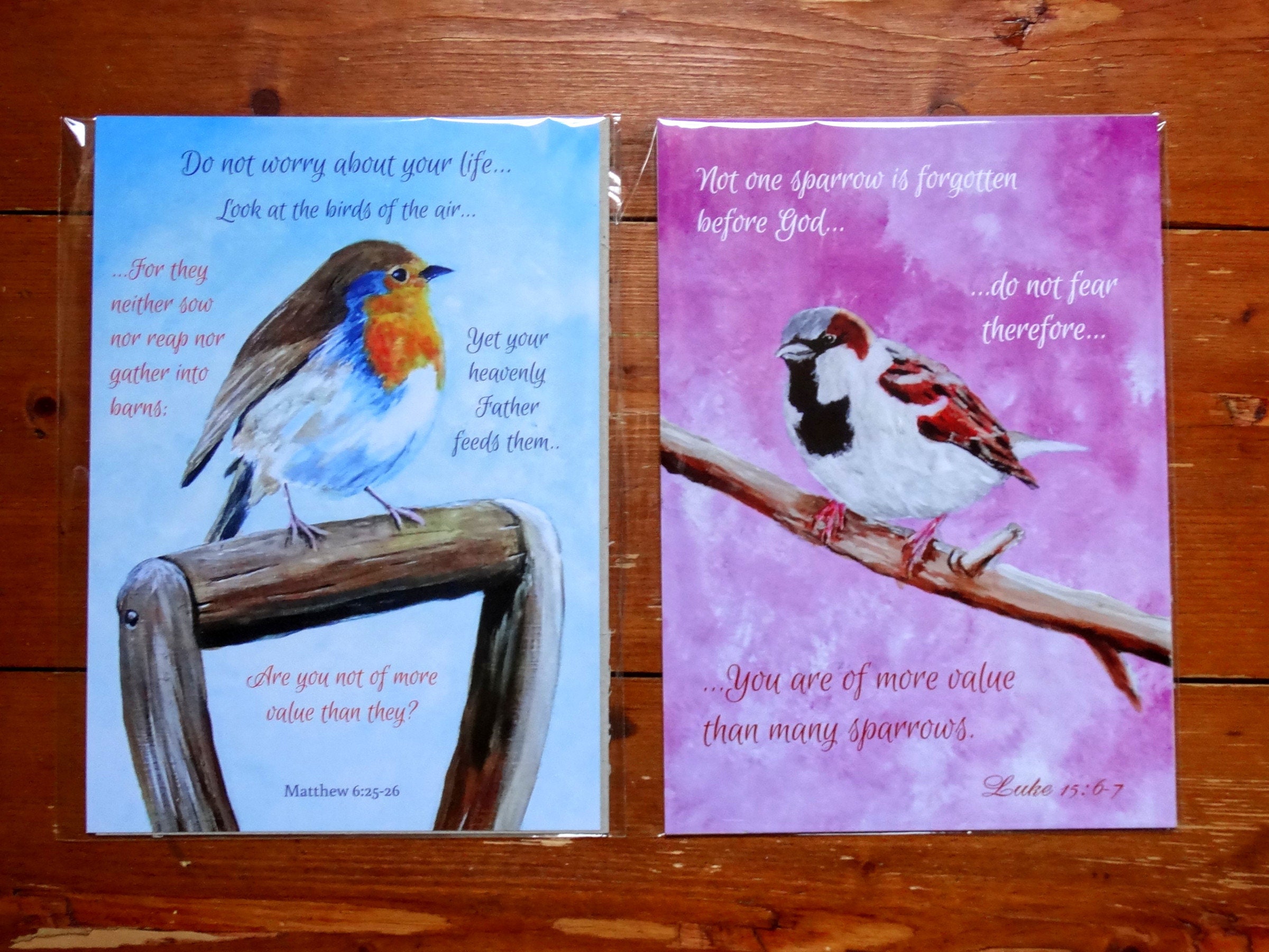 Birds of the Air Bible Verse Wall Art Prints Christian Gift - Etsy