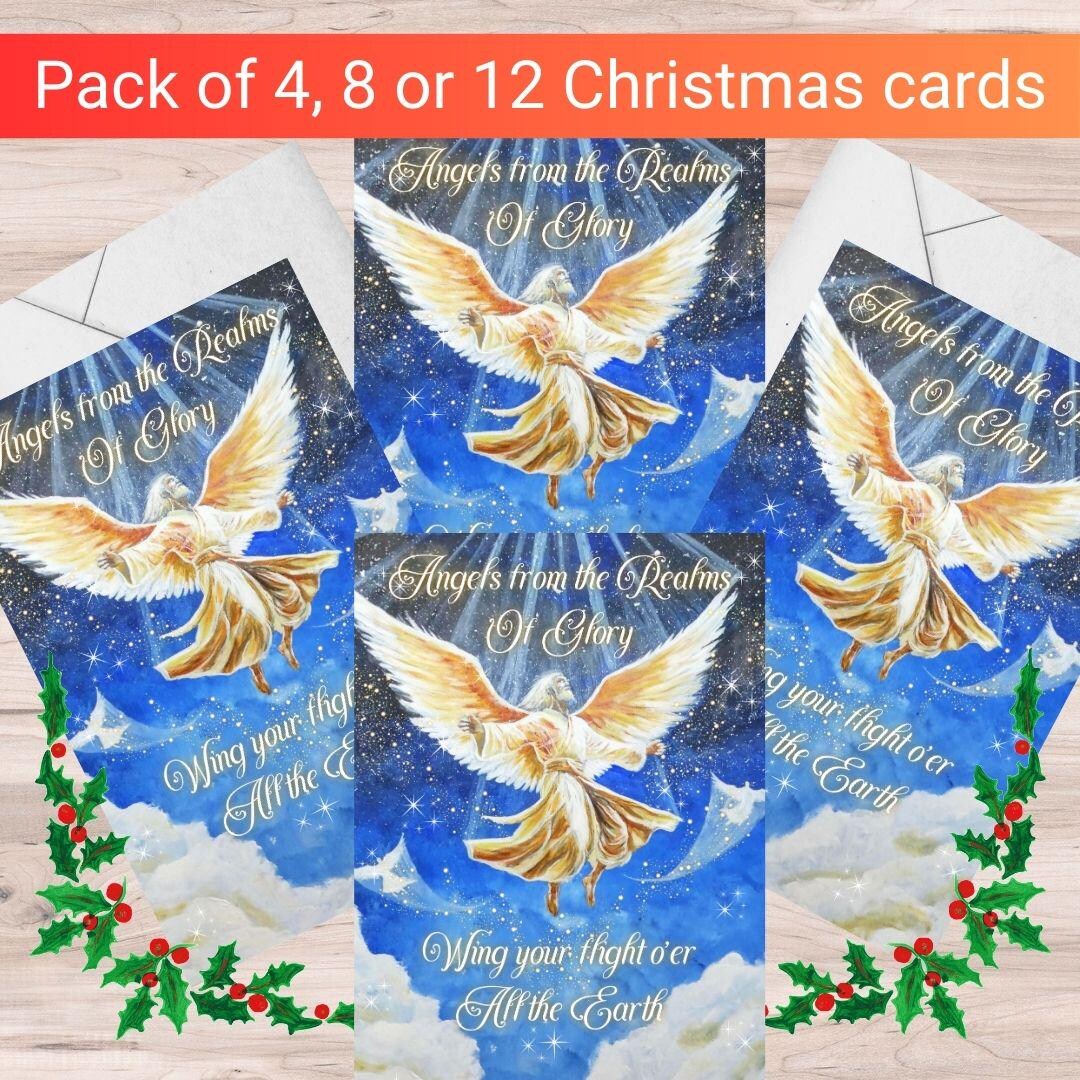 Christmas Angels Cards Angels From the Realms of Glory 4 Set Christmas ...