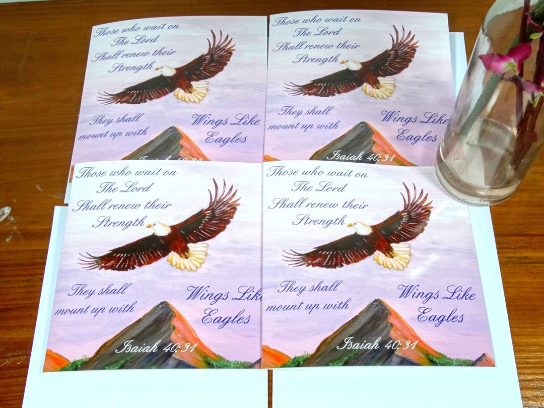 Eagle Scripture Cards, Christian Encouragement Gift (set of 4) - Etsy
