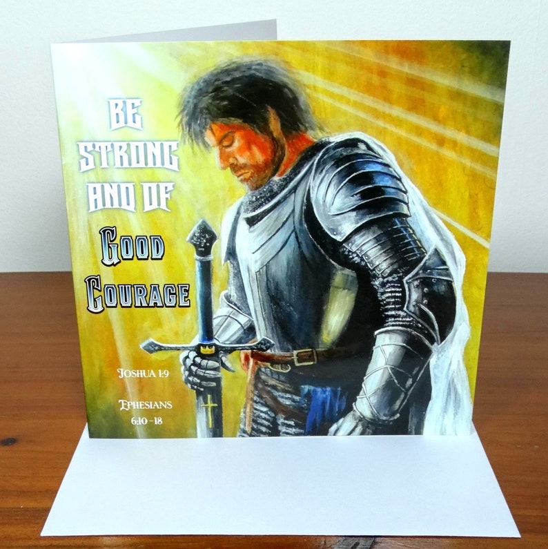 Armor of God Cards Joshua 1 9 Ephesians 6 Cards for Him Her Man Woman ...