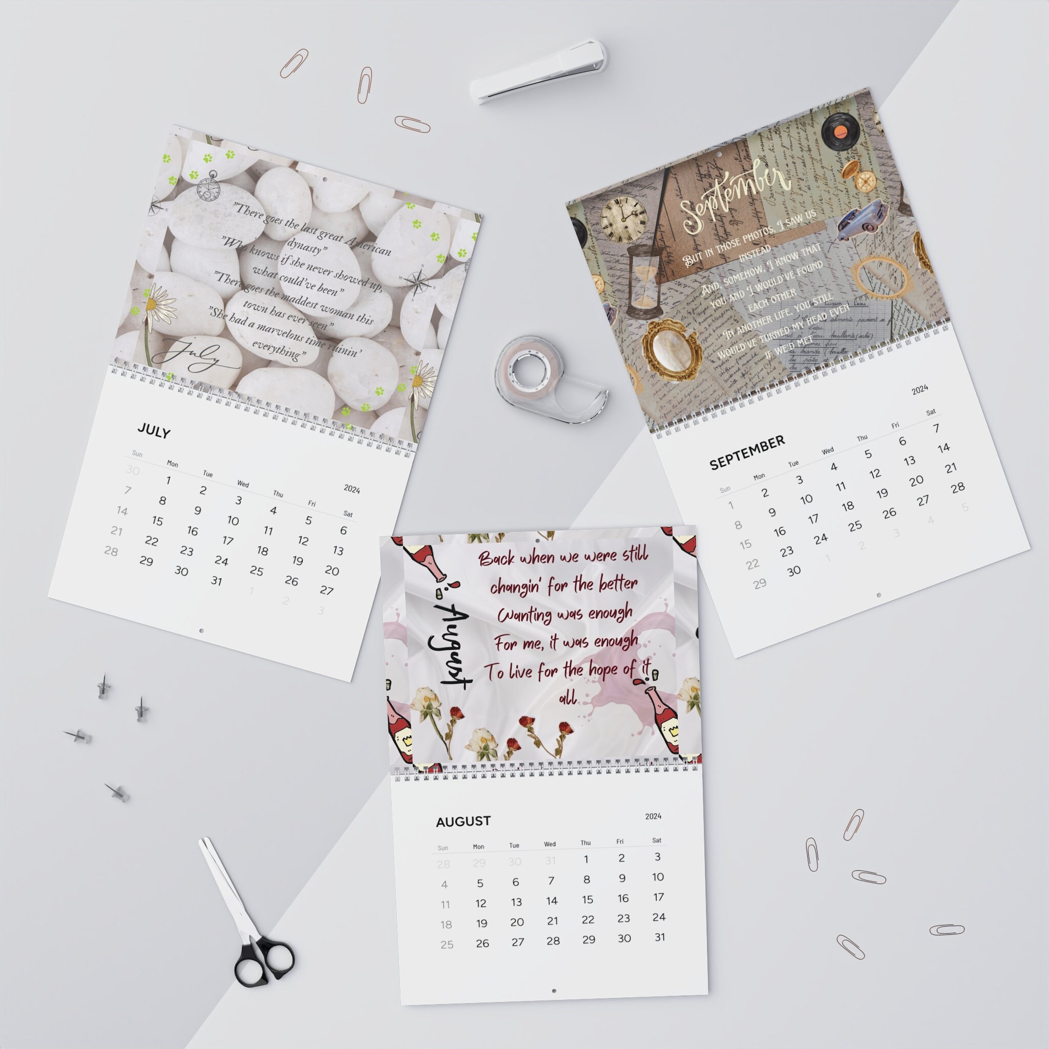 Taylor Inspired Wall Calendars (2024) - sold by Fixity Electrostatic ...
