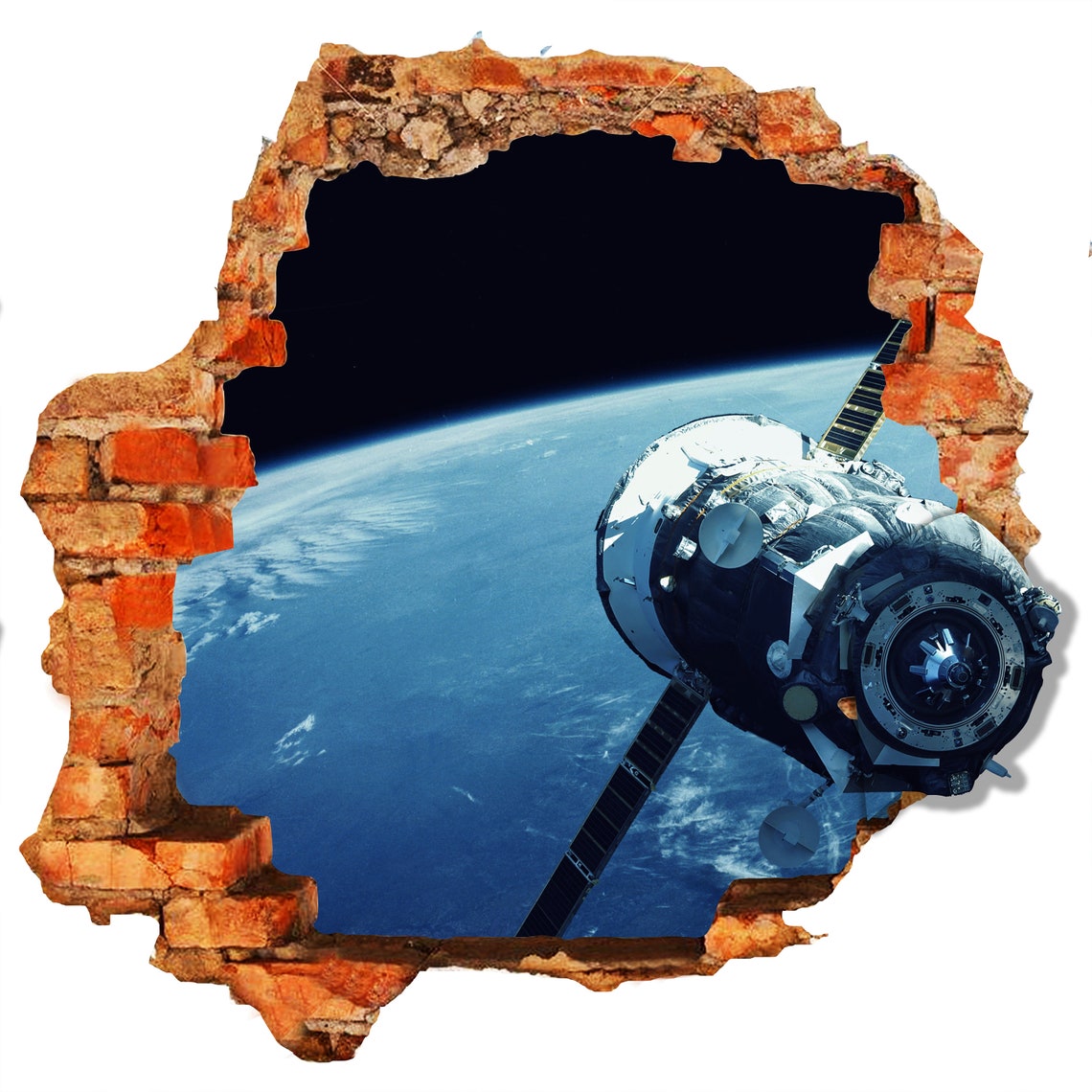 Satellite Sticker Wall Decor-3D Stickers Vinyl Home | Etsy