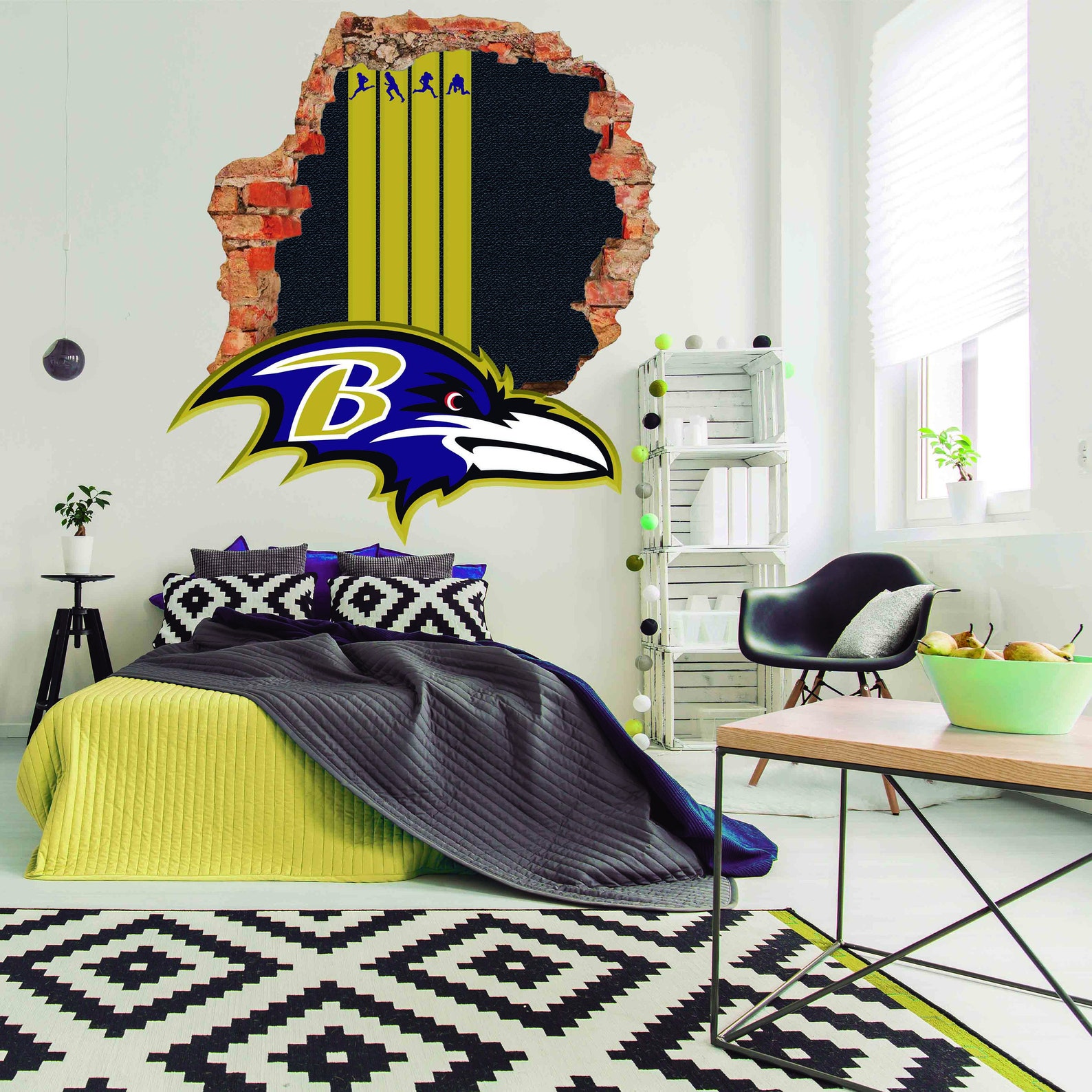 Baltimore Ravens Wall Decor Decal-3D Design-Vinyl Home | Etsy