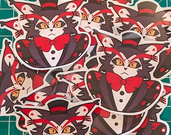 Husker Playing Card Sticker Hazbin Hotel Sticker - Etsy