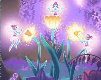 Dark Purple 24 Inch Pixie Panel Glows in the Dark 197PG-55 From Henry ...