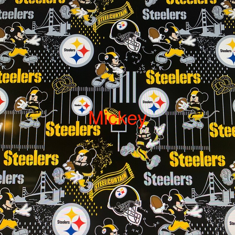 NFL Fabric Pittsburgh Steelers Cotton Fabric Black Camo - Etsy