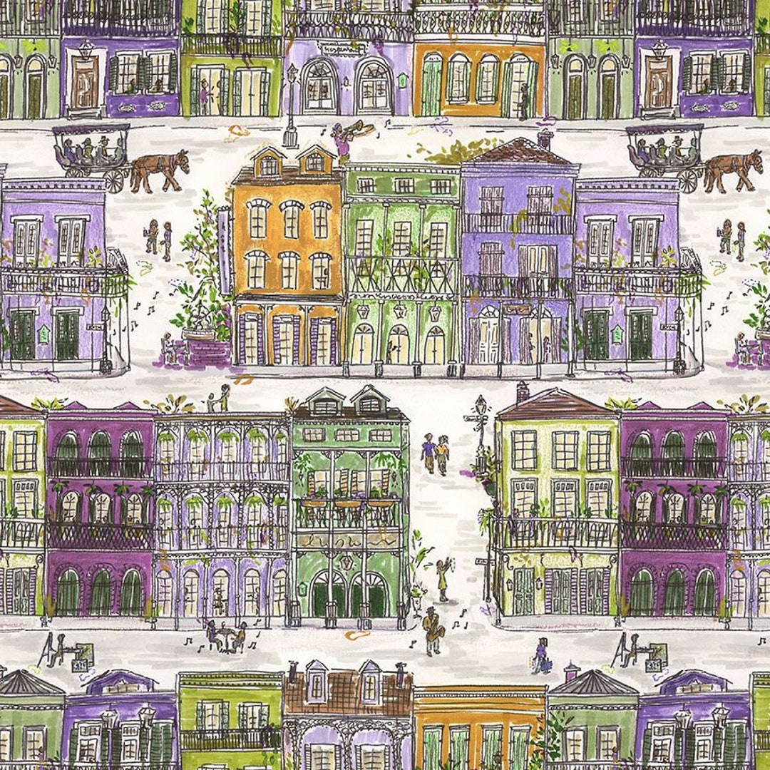 Dear Stella New Orleans Themed Fabric Mardi Gras Fabric Mardi Gras ...