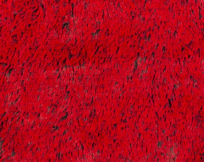 Shannon Fabrics Inc. | Black/cardinal Luxe Cuddle Frosted Shaggy | Luxe ...