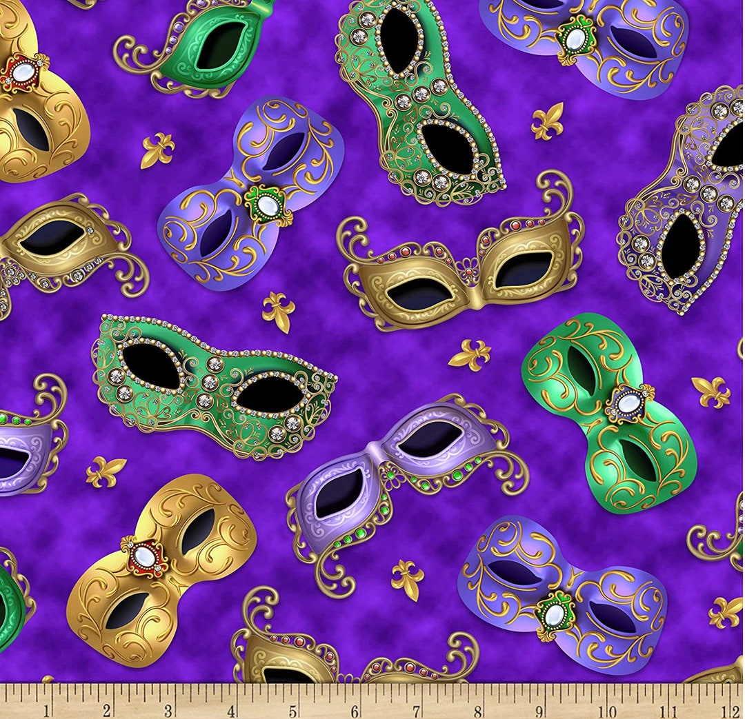 QT Fabrics Mardi Gras Collection QT Fabrics Mardi Gras Digital Masks ...