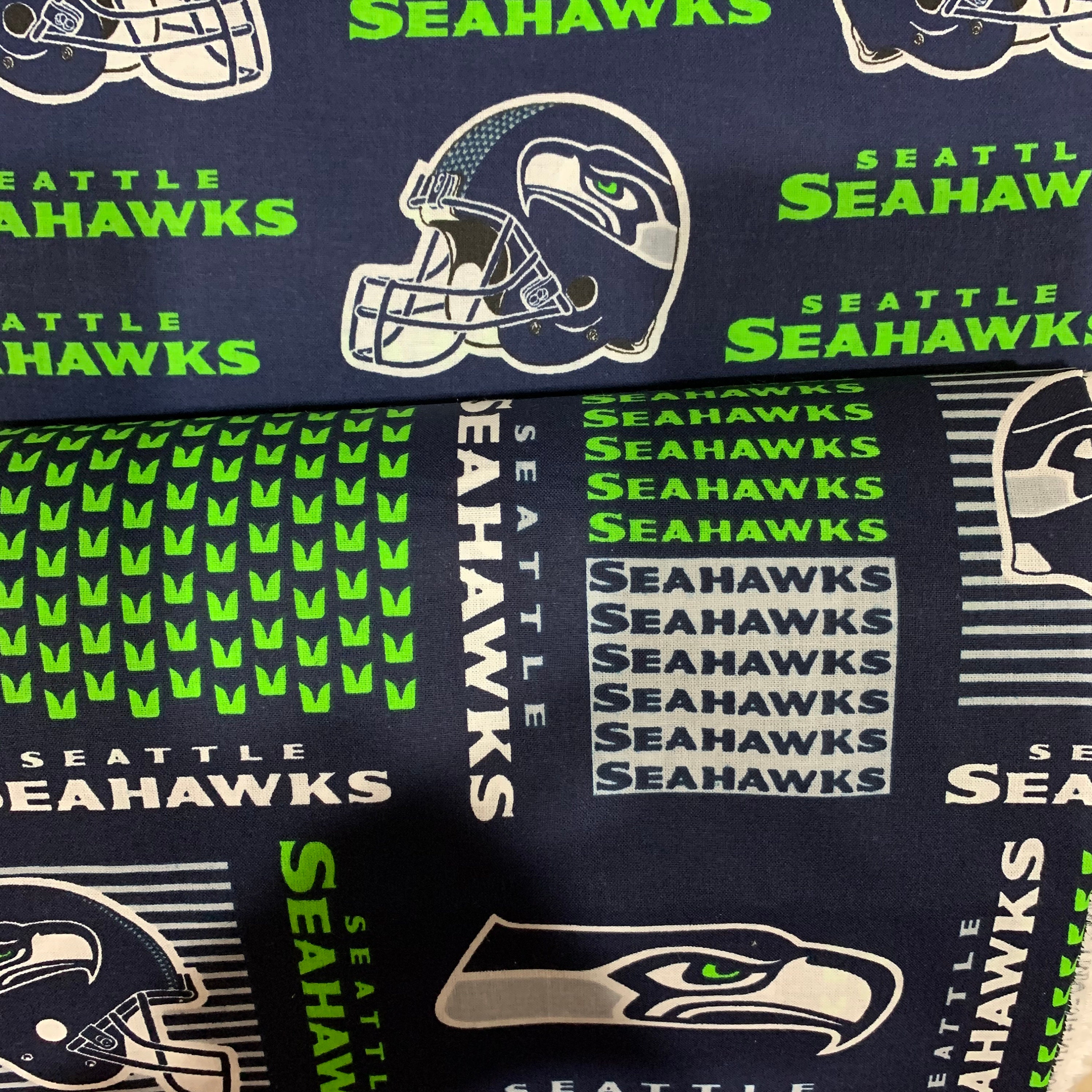 NFL Seattle Seahawks Cotton Fabric Helmet Logo Patch and - Etsy