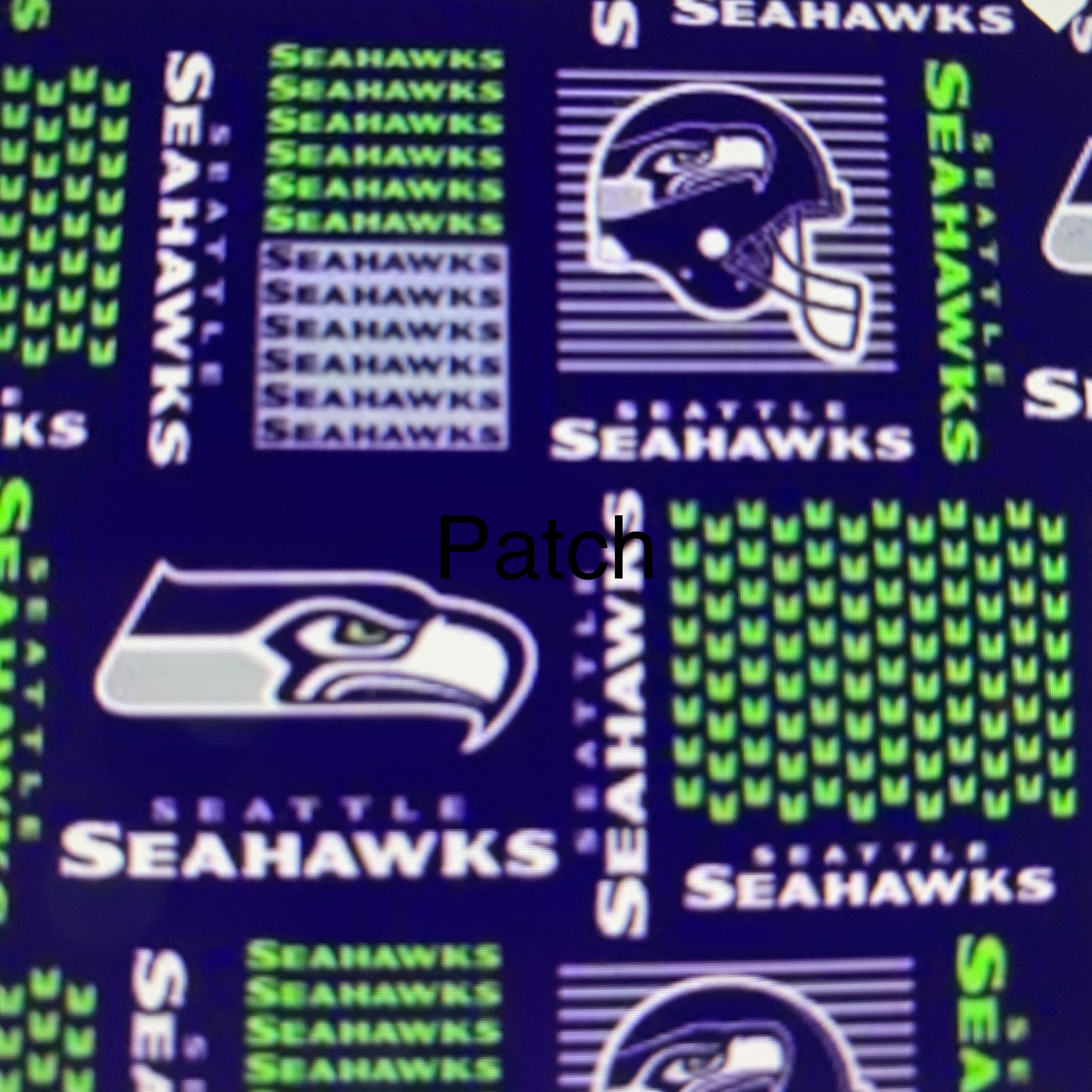 NFL Seattle Seahawks Cotton Fabric Helmet Logo Patch and - Etsy