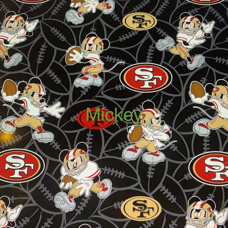 NFL Fabric San Francisco 49ers Cotton Fabric Red Disney - Etsy