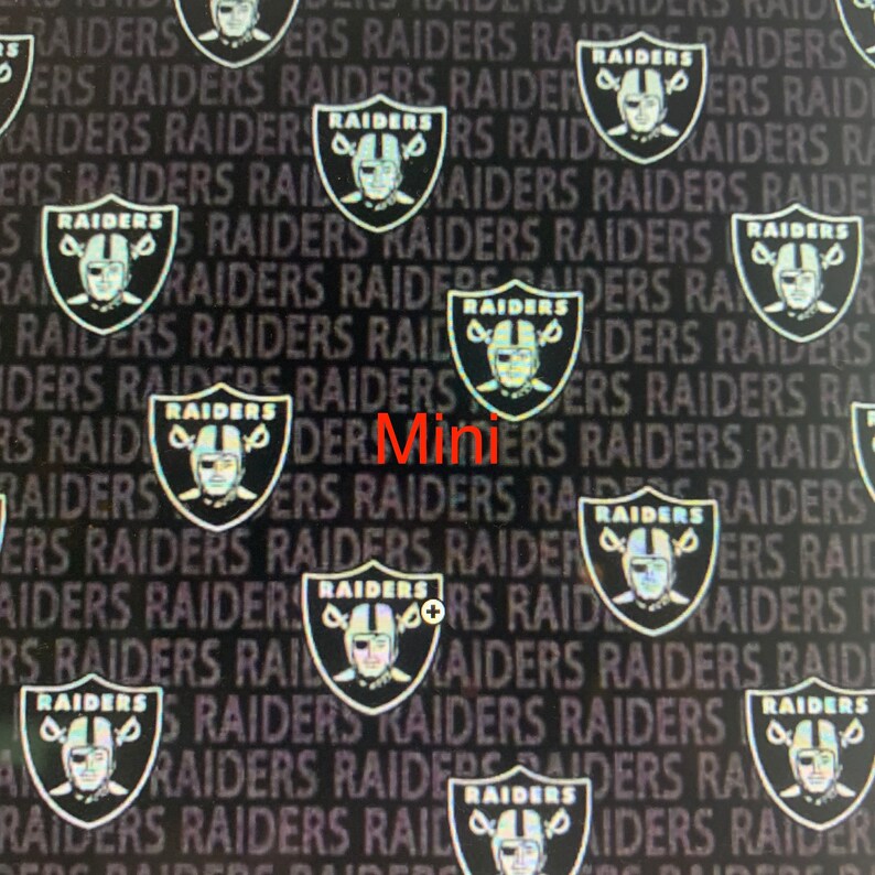 NFL Las Vegas Raiders Cotton Fabric Black/silver White/black - Etsy