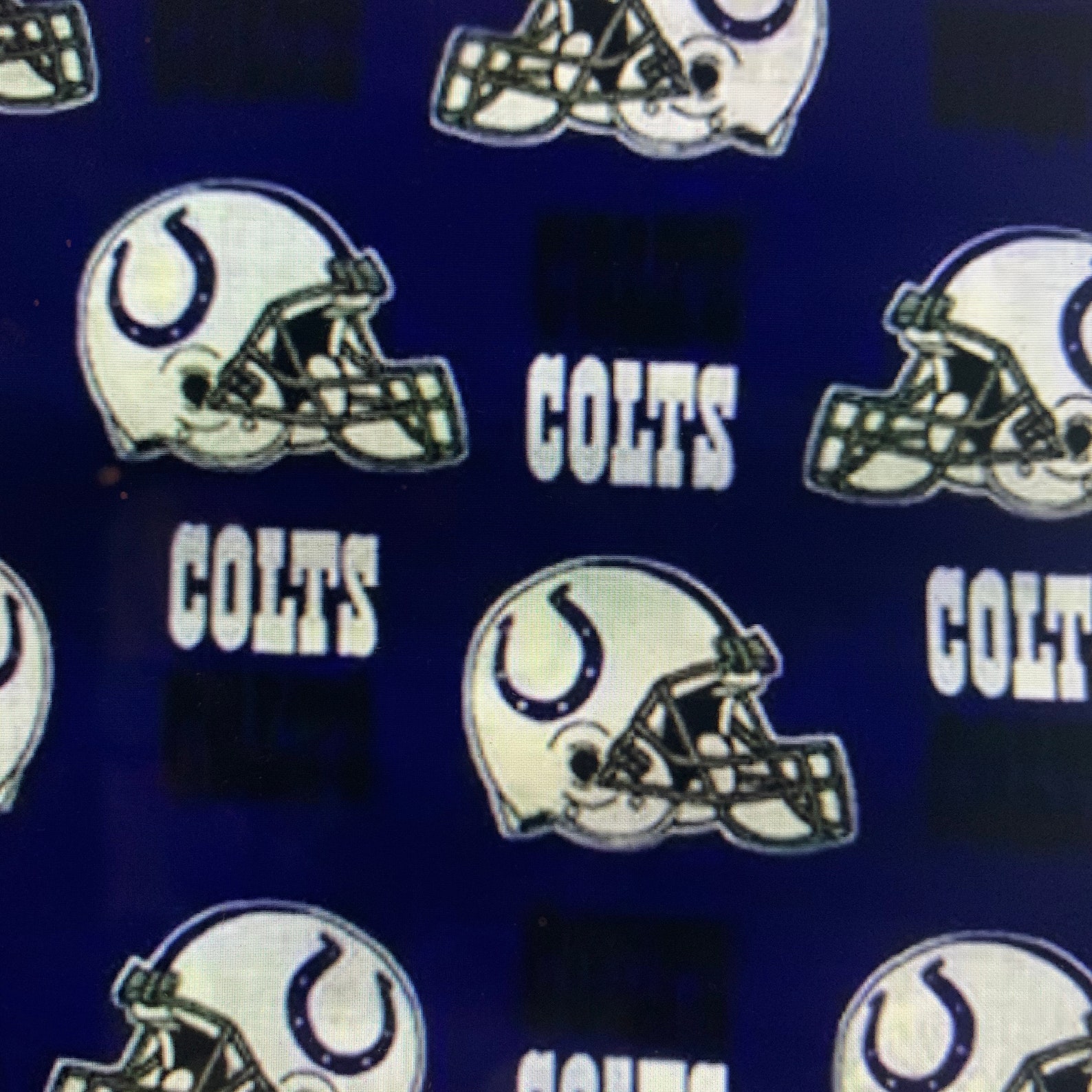 NFL Indianapolis Colts Cotton Fabric Helmet Logo | Etsy