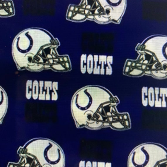 NFL Indianapolis Colts Cotton Fabric Helmet Logo | Etsy