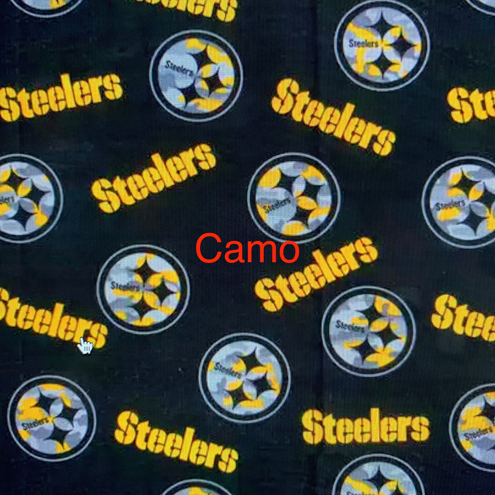 NFL Fabric Pittsburgh Steelers Cotton Fabric Black Camo - Etsy