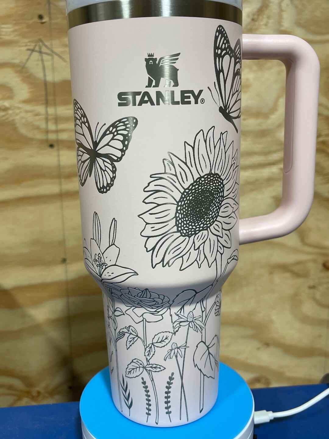 SPRING FLOWER GARDEN Stanley Custom Engraved 40 Ounce Tumbler in Bloom ...