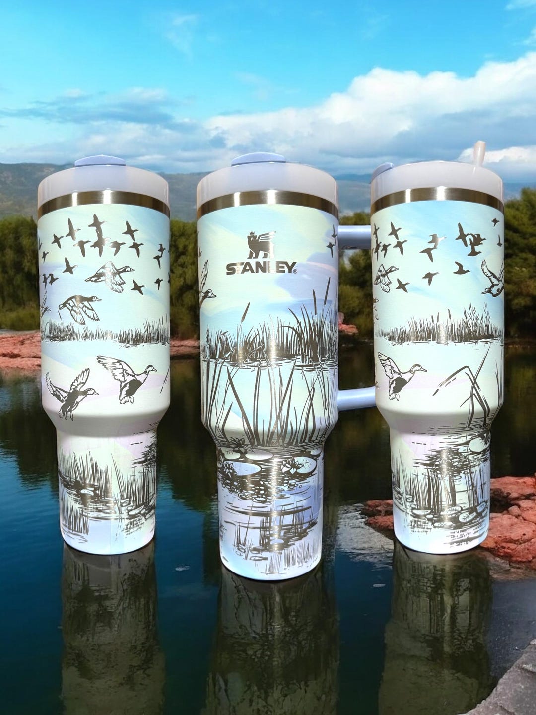 DUCK SEASON Stanley Custom Engraved 40 Ounce Tumbler in Cool Serene - Etsy