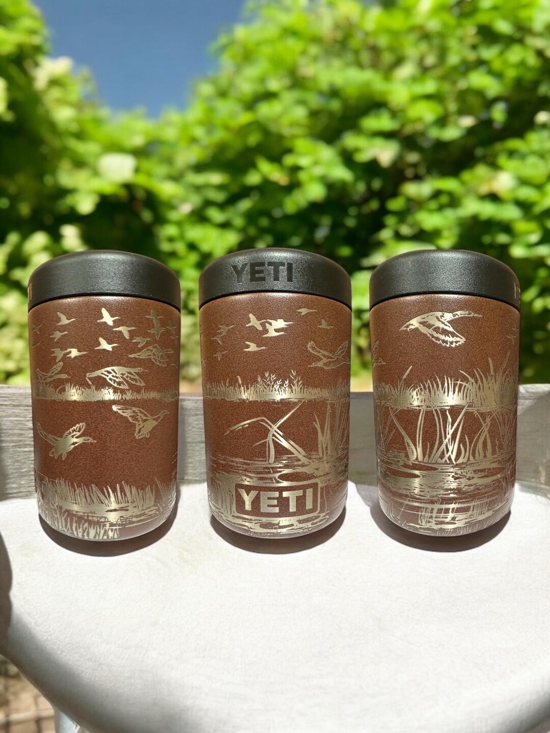 YETI Wetlands Brown 12 Ounce Colster 100% Authentic Custom Engraved ...