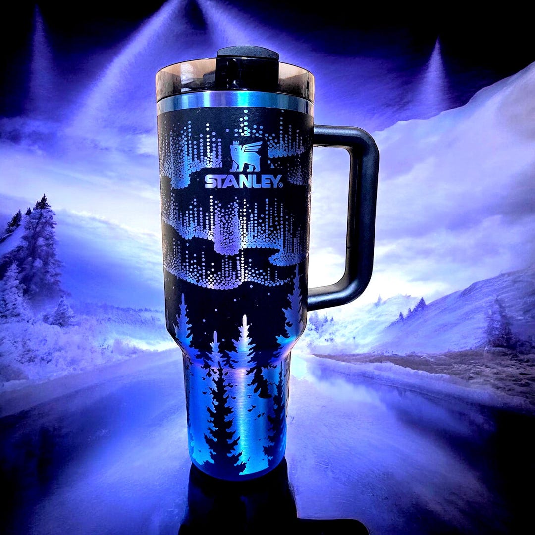 NORTHERN LIGHTS Stanley Custom Engraved 40 Ounce Black Chroma - Etsy