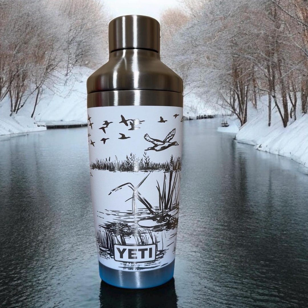 YETI Shaker White Custom Engraved With Ducks - Etsy