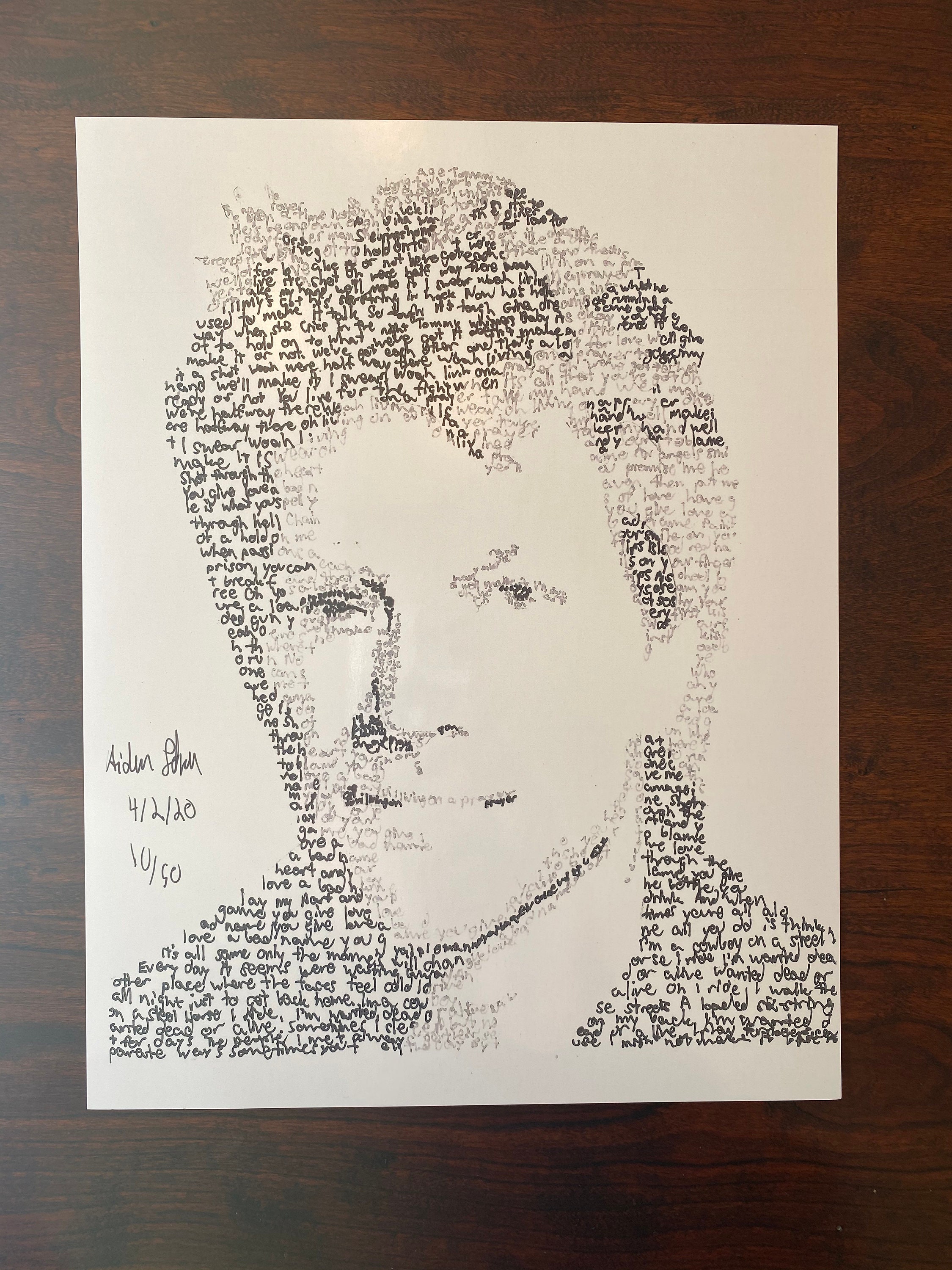 Jon Bon Jovi/ Bon Jovi Lyrical Artwork - Etsy