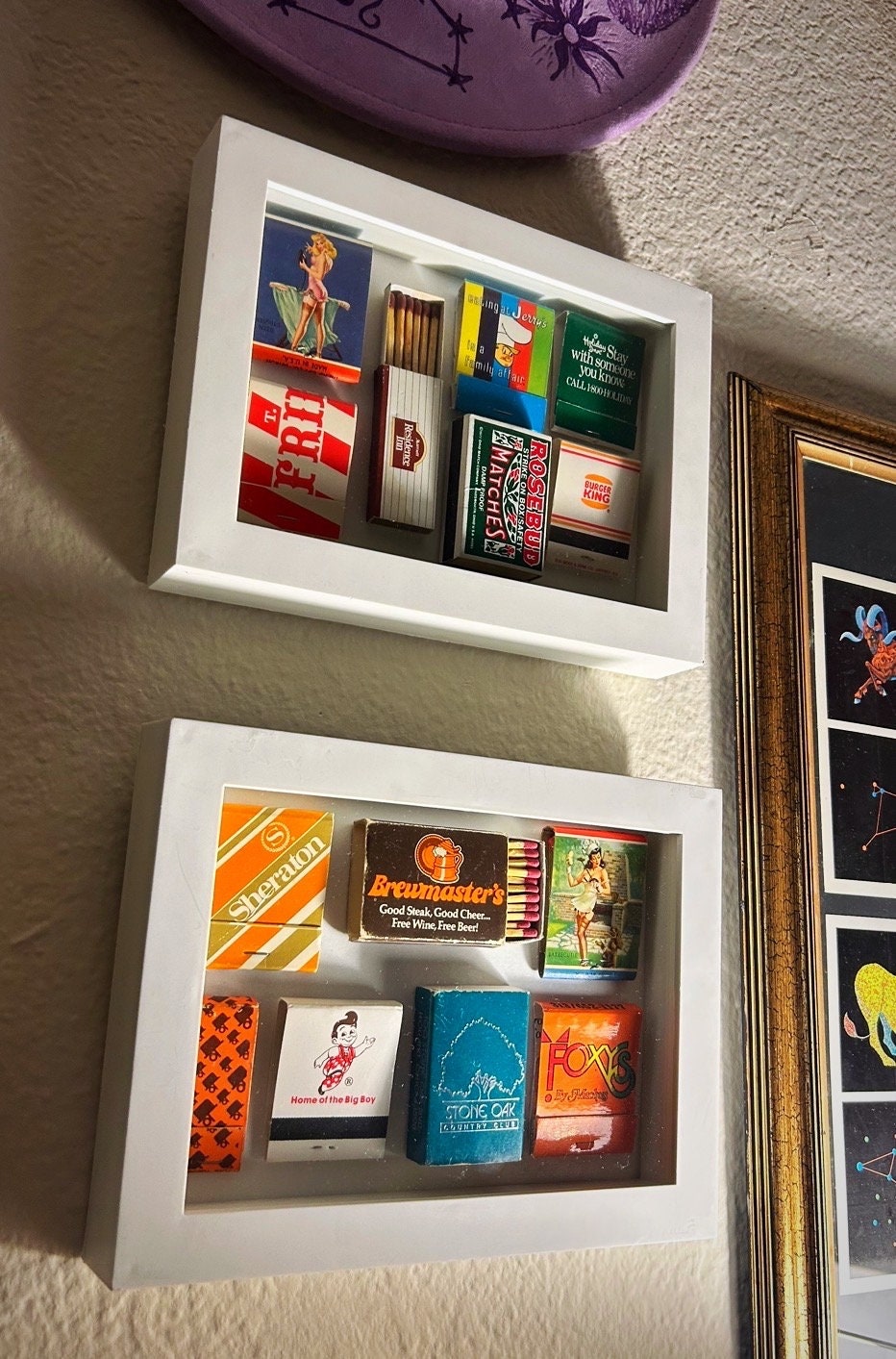 Vintage Match Shadowbox Frame Vintage Matchbook Shadowbox - Etsy