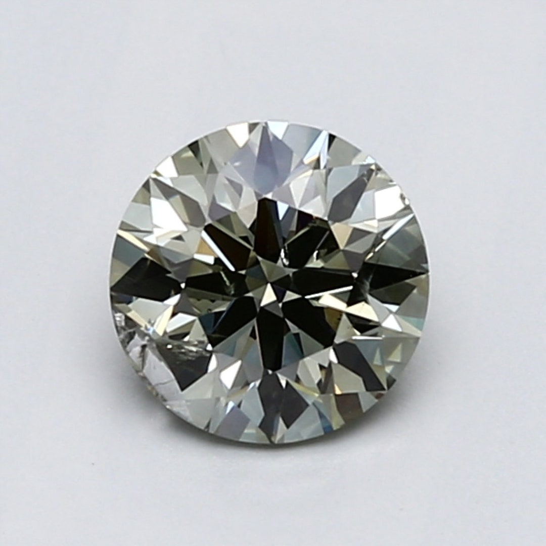 Affordable 1.01ct GIA Natural Fancy Gray Yellowish Green Color Diamond ...