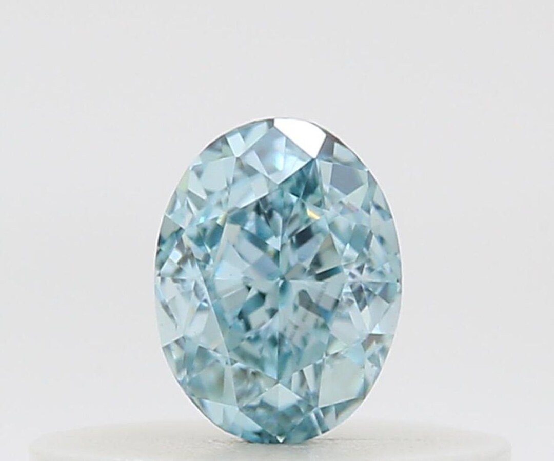 Super RARE 0.23ct GIA Natural Fancy Intense Green Blue Diamond, NO Treatment - Etsy