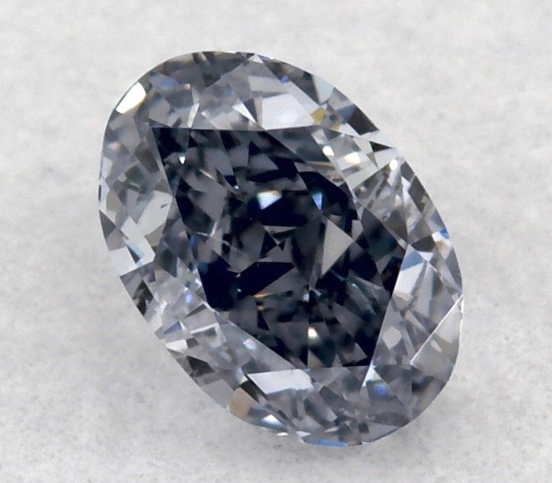 Very RARE 0.16ct GIA Natural Fancy Grayish Blue Diamond, NO Treatment ...