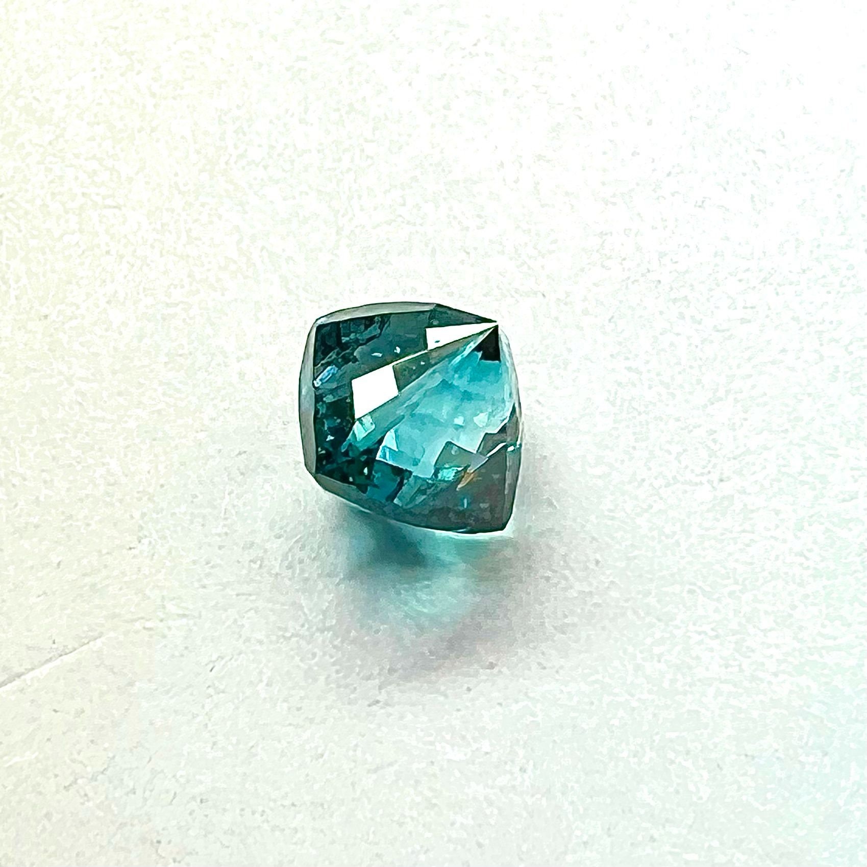 Extremely RARE 0.22ct GIA Natural Fancy Deep Green Blue Diamond, NO ...