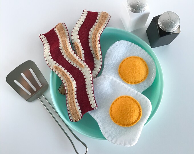 Bacon and Eggs|felt Food|play Food|felt Breakfast|pretend Food|kids ...