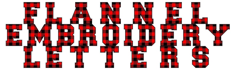 FLANNEL Embroidery FONT - Etsy