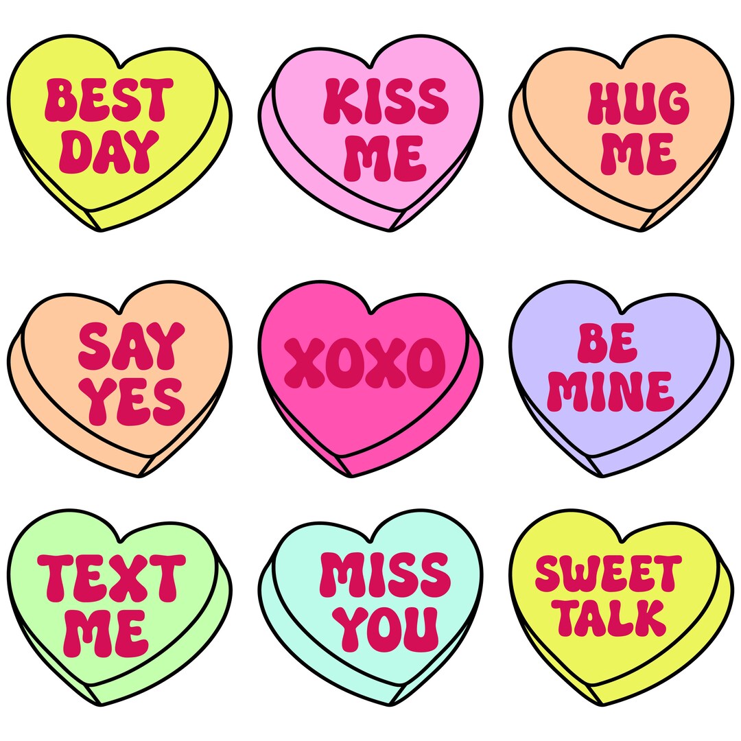 Conversation Hearts Valentines Day - Etsy