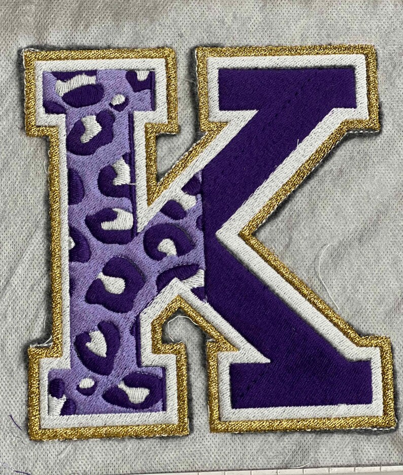 3 Inch HALF LEOPARD Embroidery Font - Etsy