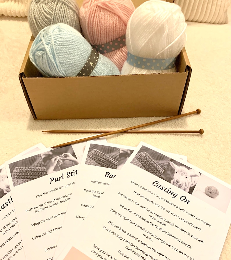 Beginners Knitting Kit, Learn to Knit, Knitting Gift Set, Craft Kit for ...