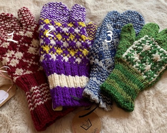 Traditional Newfoundland Trigger Finger Mittens/gloves - Etsy