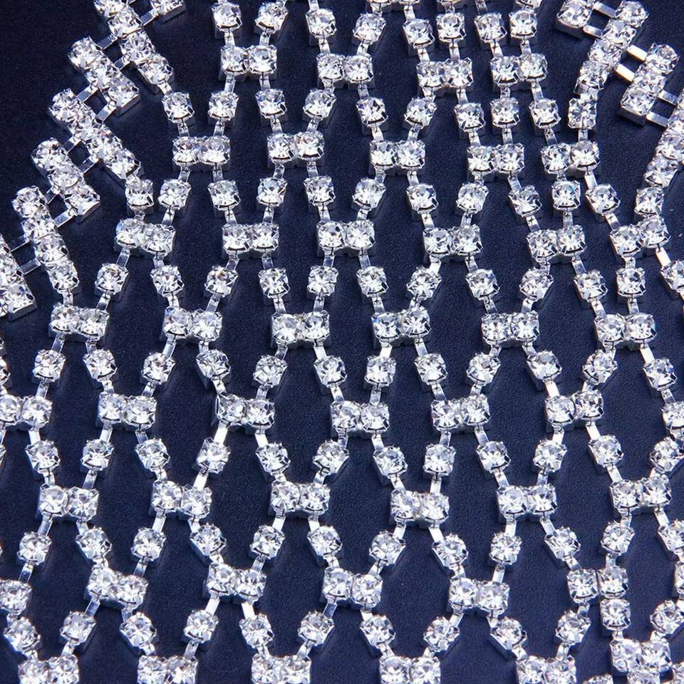 Mesh Rhinestone Body Chain Body Chain Bra Nipples Jewelry | Etsy