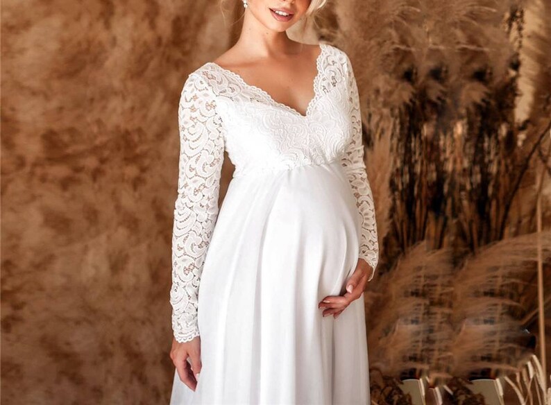 Cute White Lace Maternity Party Pregnancy Dress - Etsy