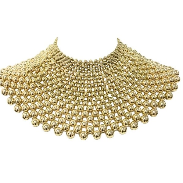 Gold Bib Necklace - Etsy