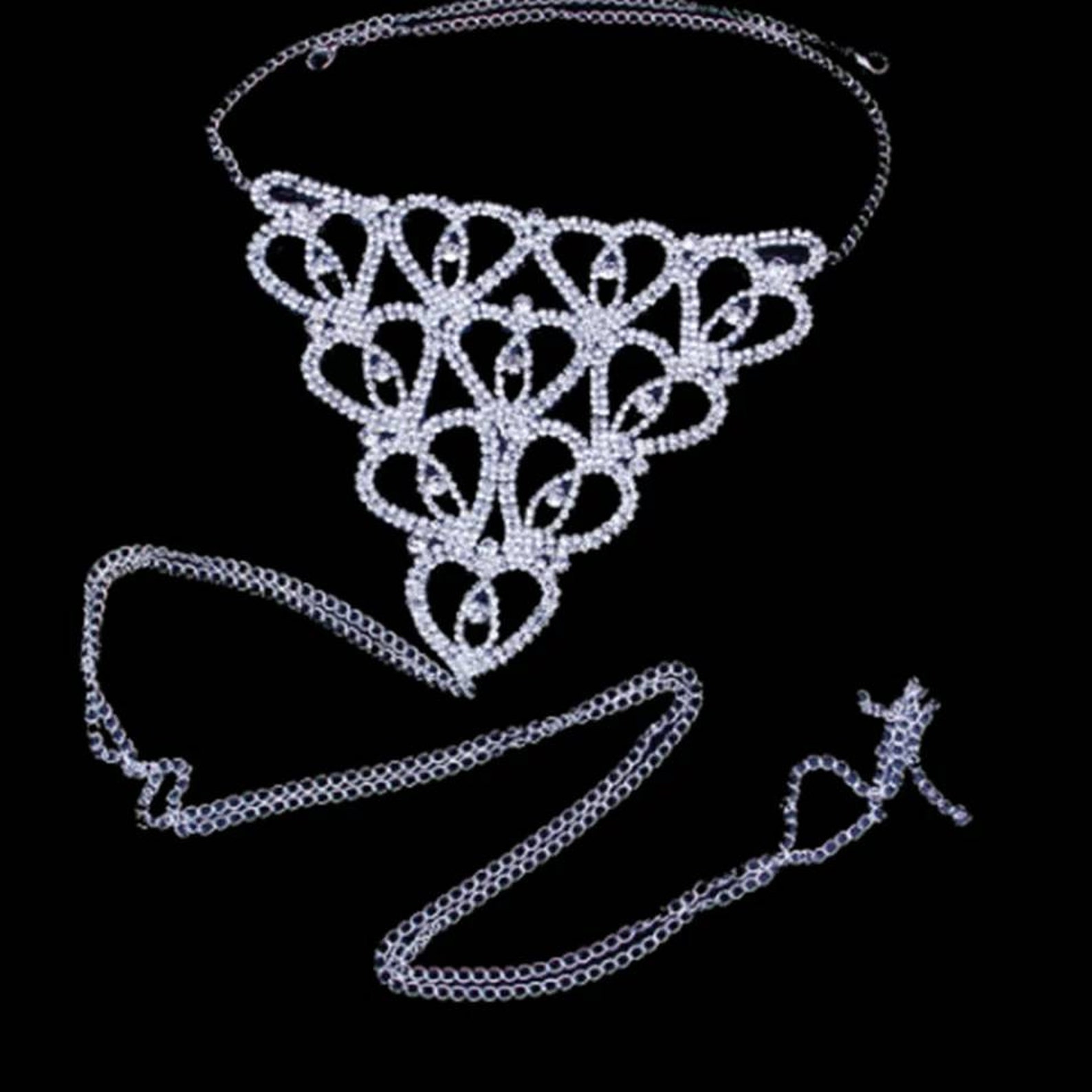 Sexy Underwear Body Chain Bikini Set Heart Shape Harness Etsy