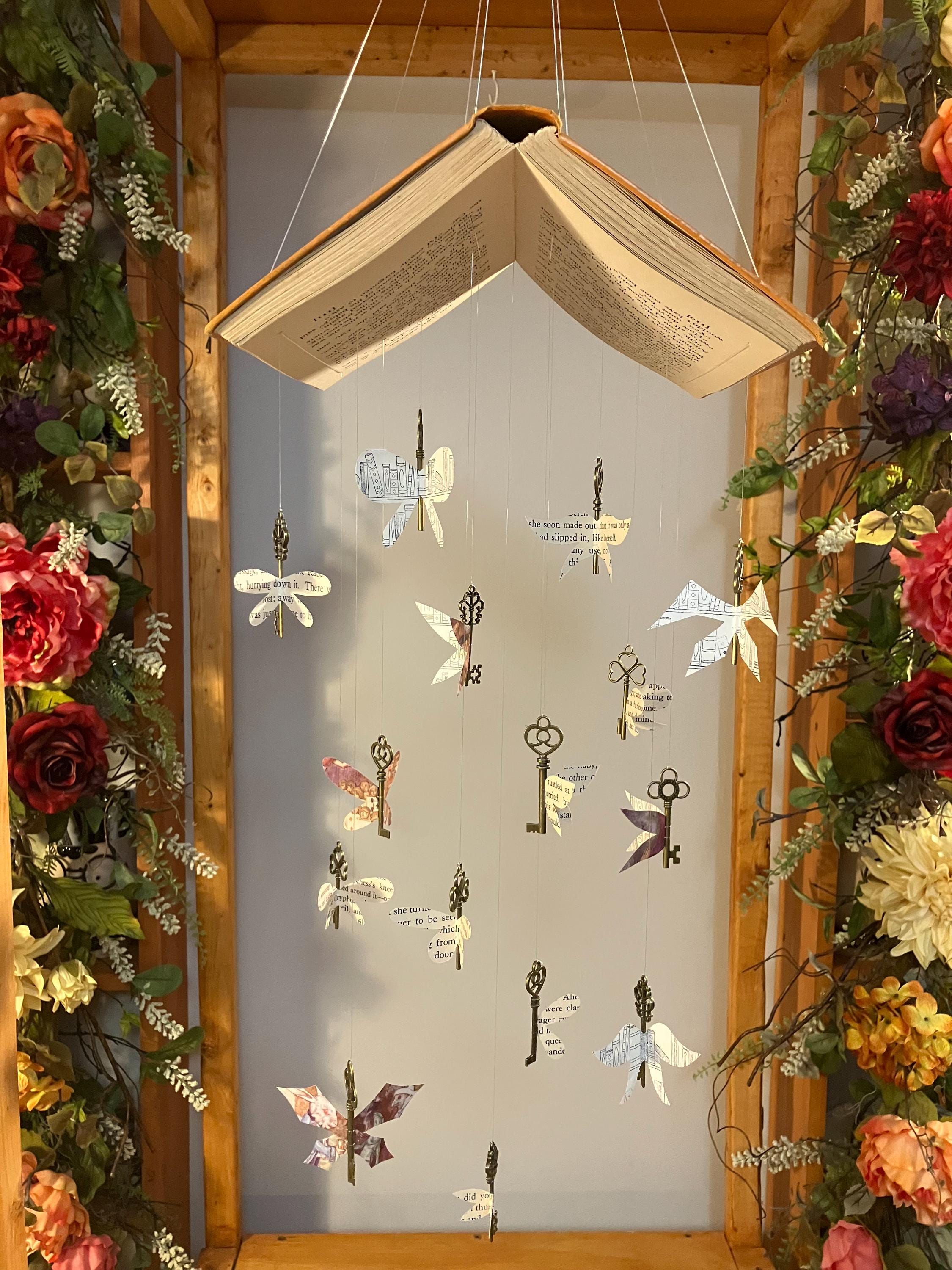 Alice in Wonderland Flying Key Book Mobile / Baby Mobile / Nursery - Etsy
