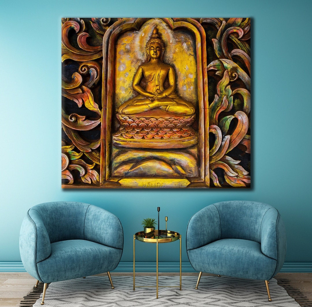 Buddha Home Decor, Lord Buddha Painting, Buddha Wall Decor, Buddha Wall ...