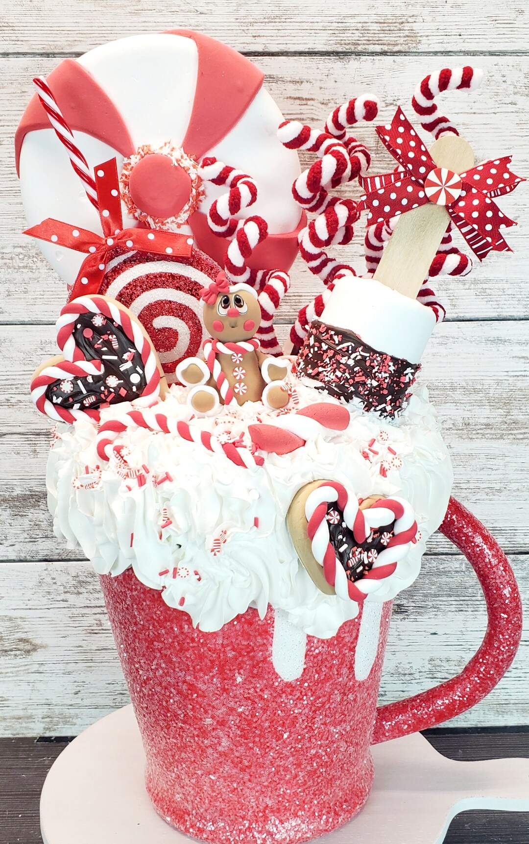 Centerpiece, Fake Bake, Christmas, Peppermint - Etsy